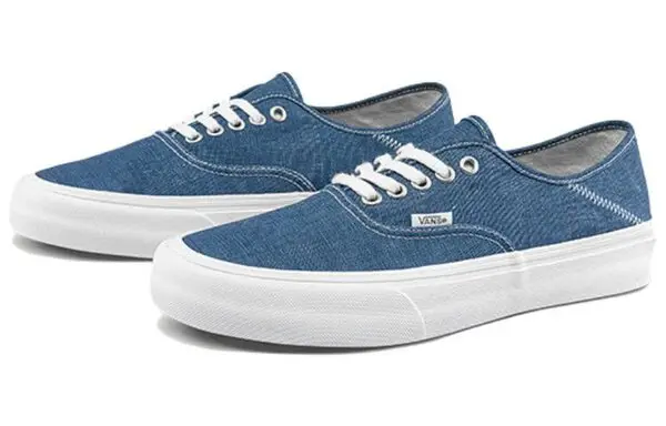 VANS Authentic Low Top Lace Up Sneakers - Blue/white