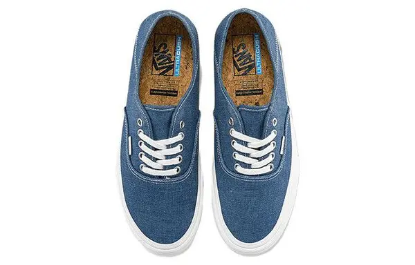 VANS Authentic Low Top Lace Up Sneakers - Blue/white