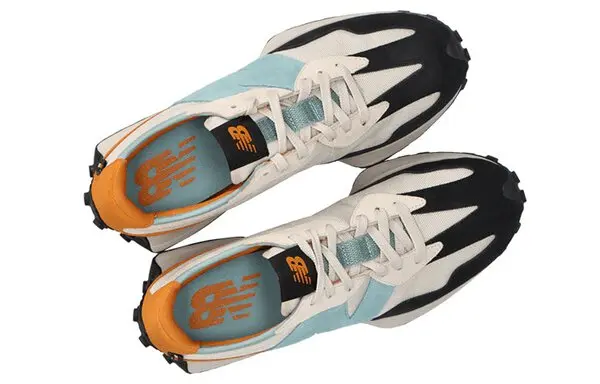 NEW BALANCE 327 "moonbeam Madras Orange - Grey/blue/black