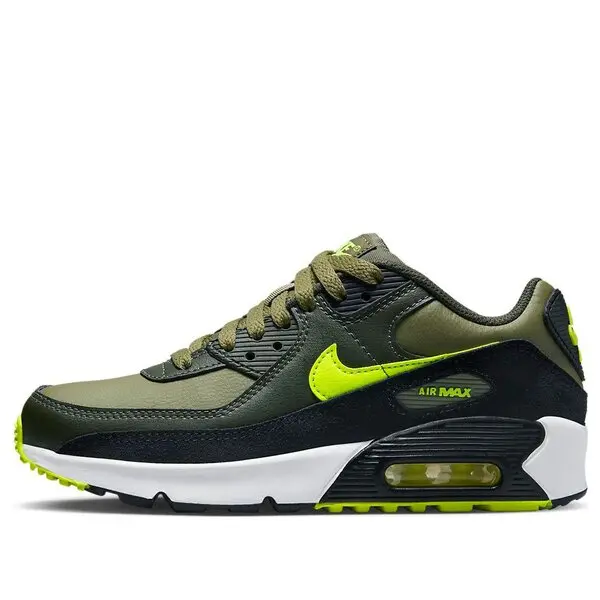 Nike Max 90 Leather Sneakers - Medium Olive/black/sequoia