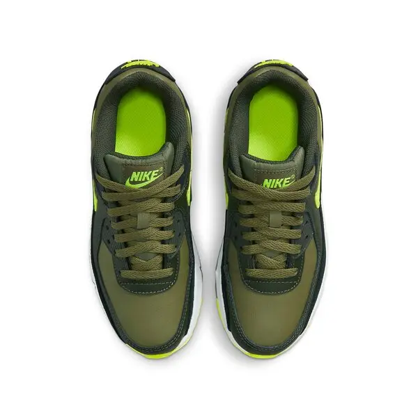 Nike Max 90 Leather Sneakers - Medium Olive/black/sequoia