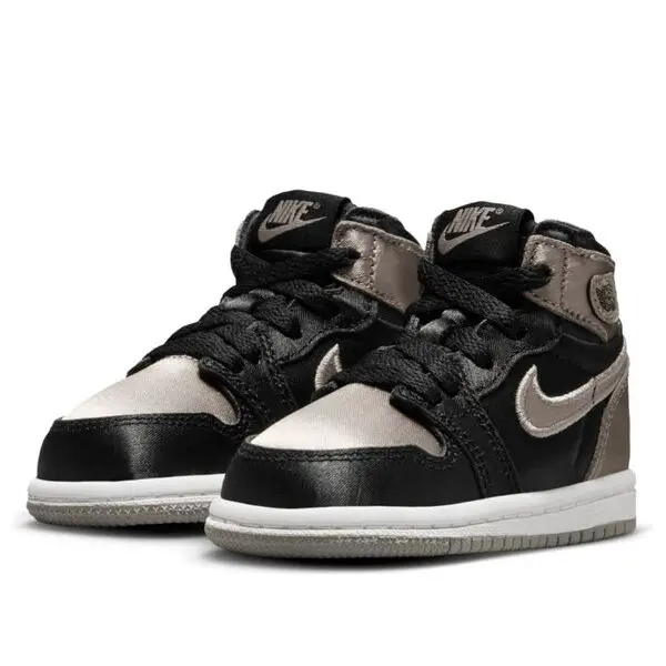 JORDAN 1 Retro High Og "satin Shadow" Td Sneakers - Black/medium Grey/white
