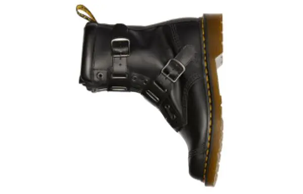 Dr. Martens Quynn Smooth Leather Buckle Lace Up Boots