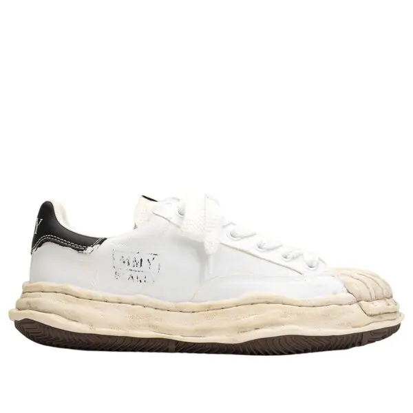 Mihara Yasuhiro Blakey Og Sole Film Attached Canvas Low Top Sneakers - White