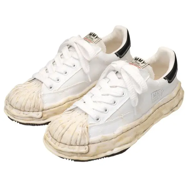 Mihara Yasuhiro Blakey Og Sole Film Attached Canvas Low Top Sneakers - White