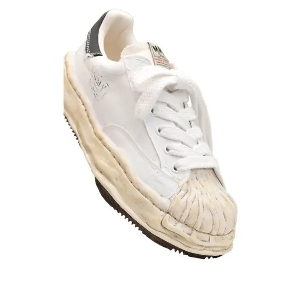 Mihara Yasuhiro Blakey Og Sole Film Attached Canvas Low Top Sneakers - White