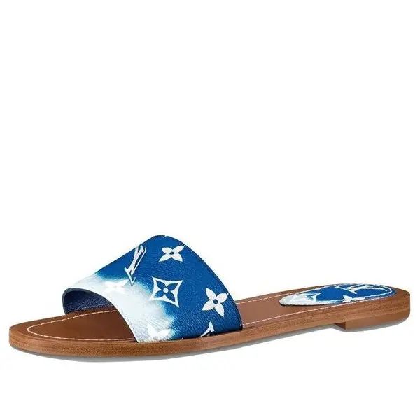 LOUIS VUITTON Lock It Slides - Blue/white