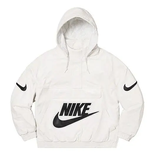 Supreme X Nike Leather Anorak - White