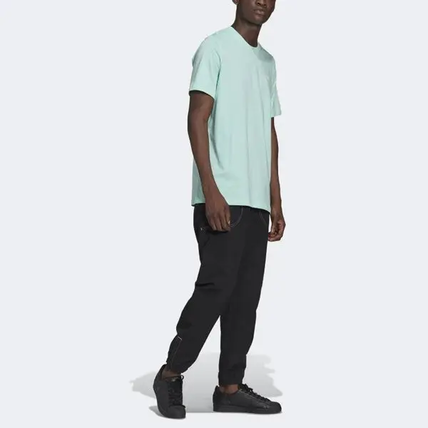 Adidas Originals Casual Solid Color Knit Short Sleeve - Green