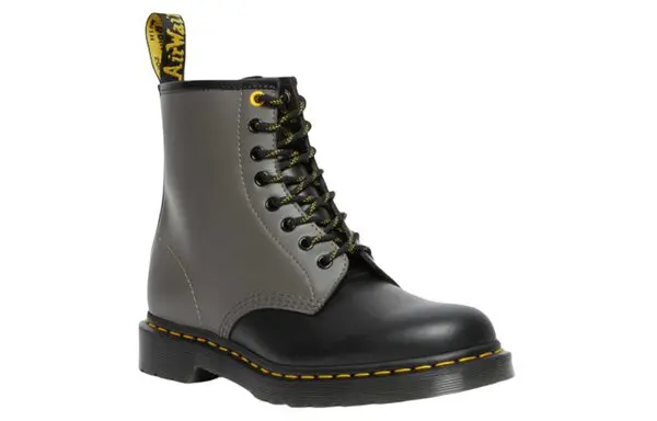 Dr. Martens 1460 Smooth Leather Lace Up Boots - Grey/black