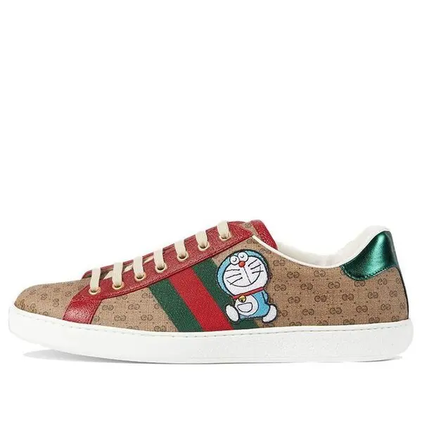 Gucci Doraemon X Ace Series Sneakers - Beige/ebony/green