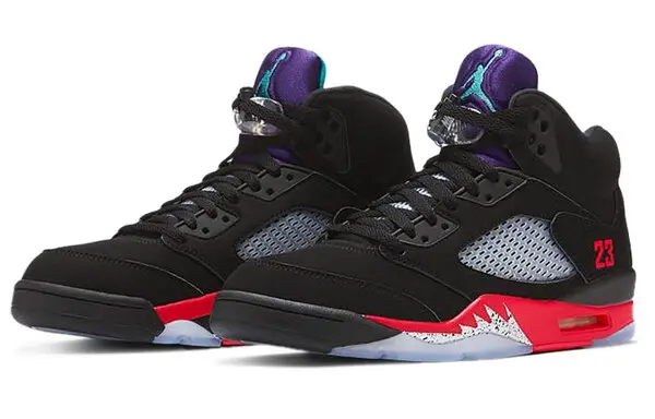 JORDAN Air 5 Retro "top 3" Sneakers - Black/fire Red/grape Ice