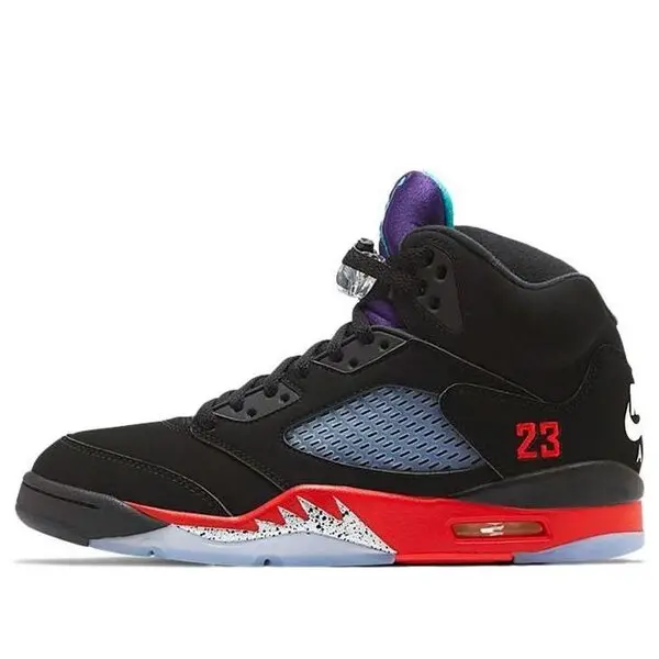 JORDAN Air 5 Retro "top 3" Sneakers - Black/fire Red/grape Ice