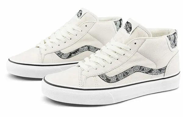 VANS Mid Skool 37 Sport Paisley Sneakers - White/black