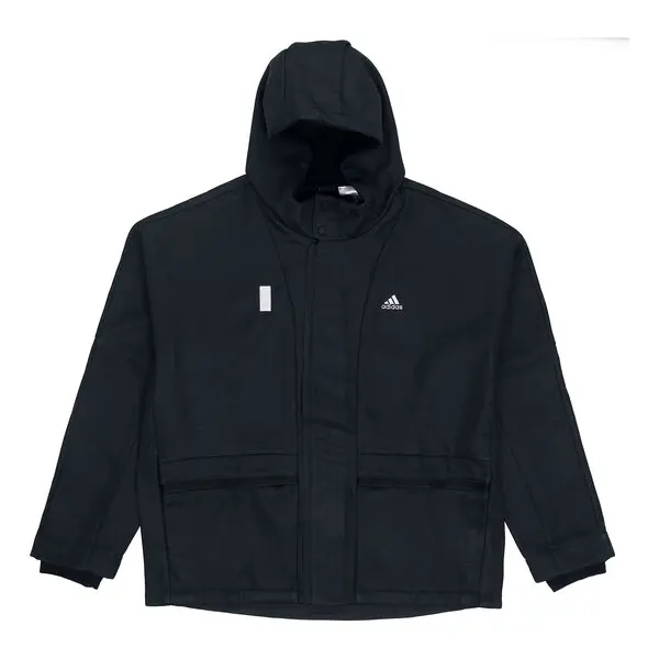 Adidas Wj Wv Bond Jkt Sports Hooded Logo Jacket Black - Default Color