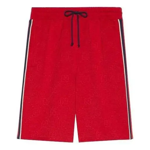 Gucci Gg Knitted Shorts - Red/black/white