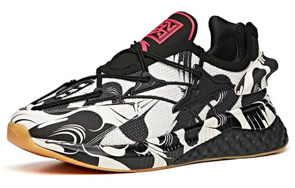 ANTA X Li Bai-themed Chinese Style Athletic Sneakers - Black/white/red