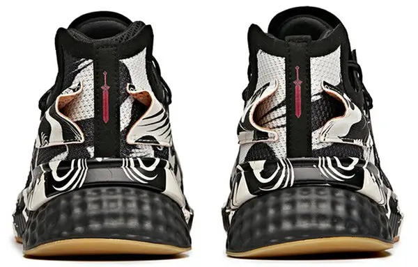 ANTA X Li Bai-themed Chinese Style Athletic Sneakers - Black/white/red