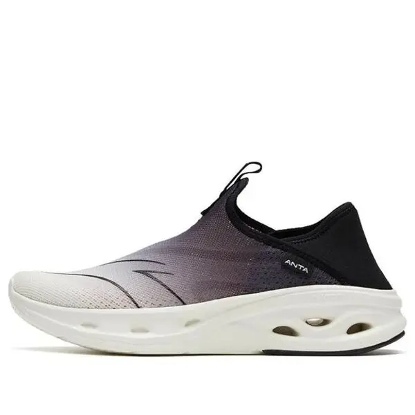 ANTA Athletic Slip-on Sneakers - Black/white/grey