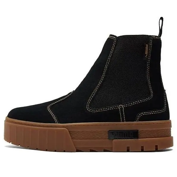 PUMA Mayze Chelsea Suede Boot - Black/brown