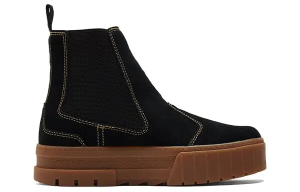 PUMA Mayze Chelsea Suede Boot - Black/brown