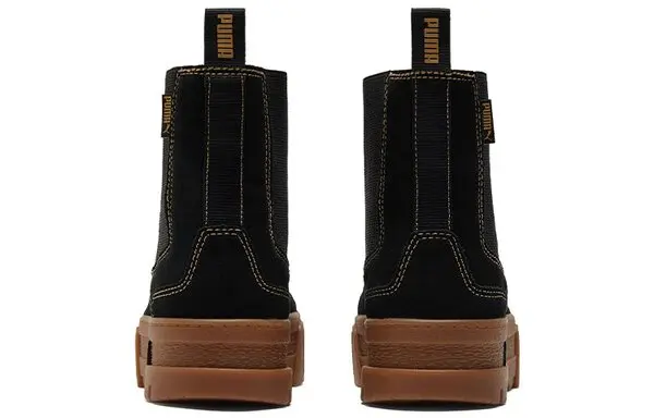 PUMA Mayze Chelsea Suede Boot - Black/brown