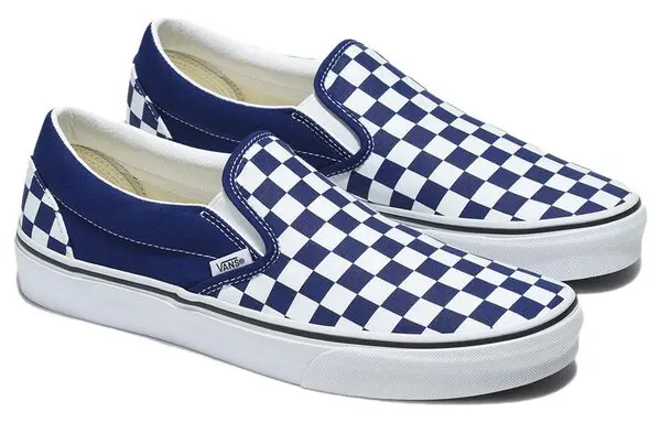 VANS Classic Slip-on Checked Sneakers - Beacon Blue