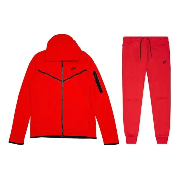Nike Logo Printing Hooded Jacket - University Red
