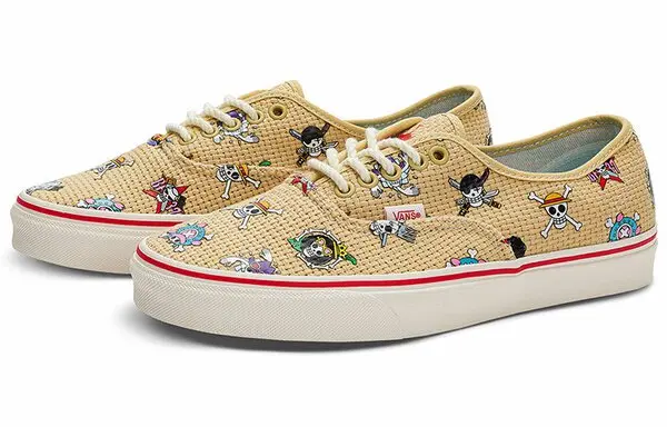 VANS One Piece X Authentic "straw Hat" Sneakers - Tan