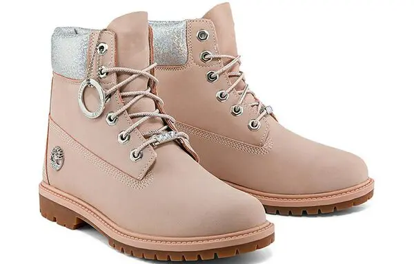 Timberland Heritage Inch Waterproof Nubuck Boots - Pink/silver