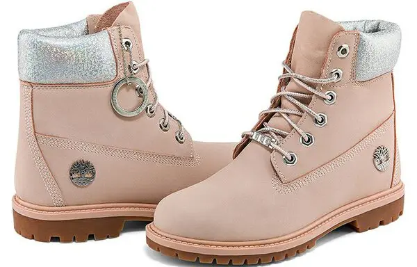 Timberland Heritage Inch Waterproof Nubuck Boots - Pink/silver