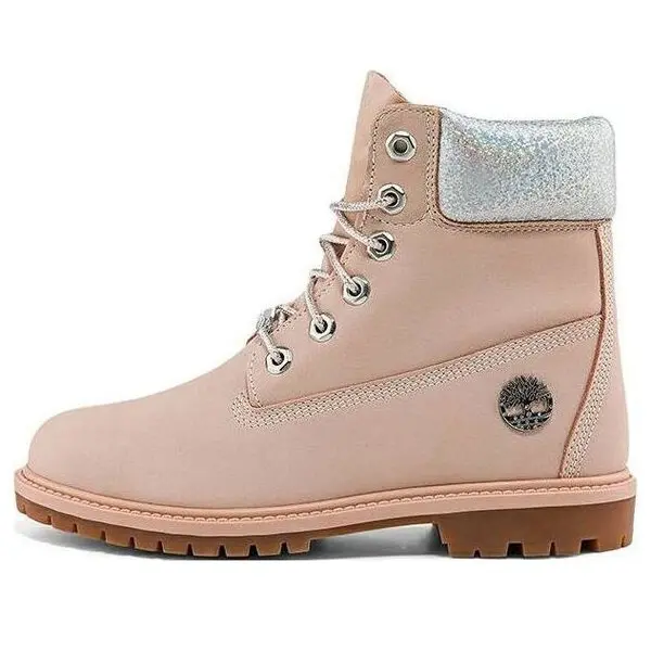 Timberland Heritage Inch Waterproof Nubuck Boots - Pink/silver