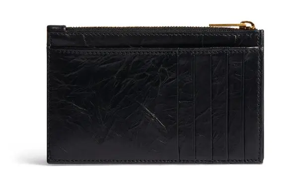 Balenciaga Crush Long Coin And Card Holder Quilted