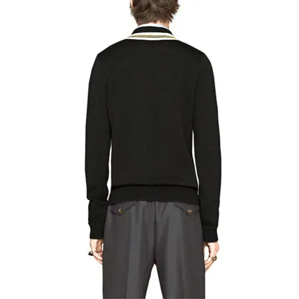 Gucci Embroidered V-neck Sweater