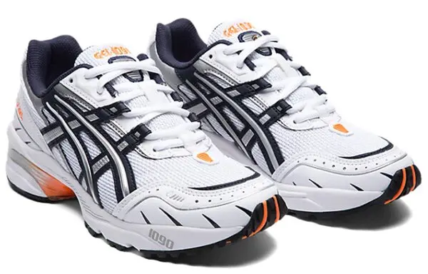 Asics Gel-1090 Low Top Sneakers - White/black/orange