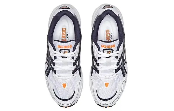 Asics Gel-1090 Low Top Sneakers - White/black/orange