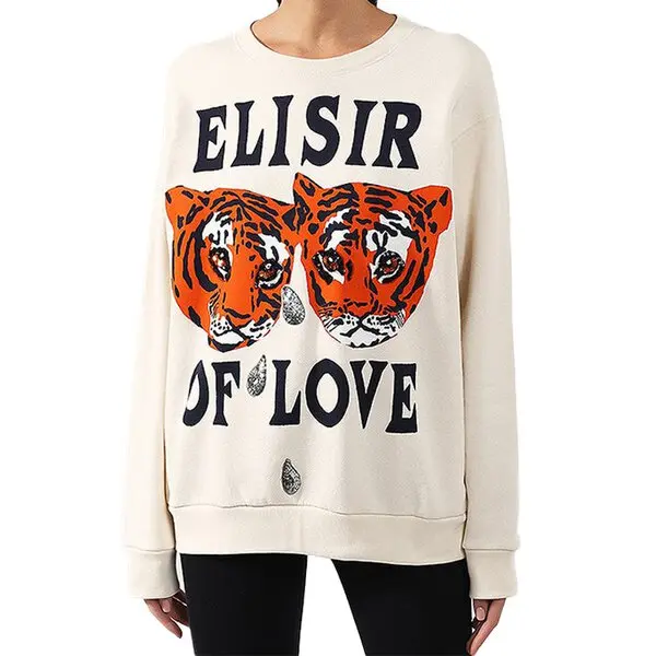 Gucci Cotton Tiger Printed Crewneck Sweatshirt