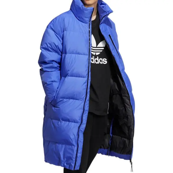 Adidas Long Puffer Jacket With Zip Fastening
