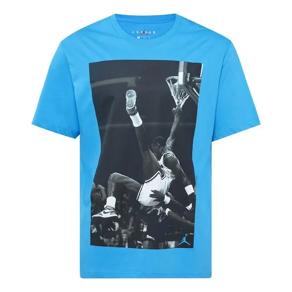 JORDAN Air Hangtime Photo Graphic Tee - Blue