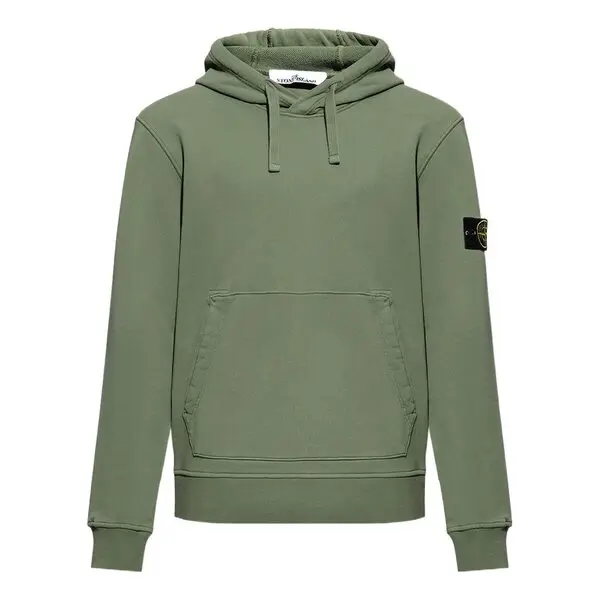 Stone Island Compass Motif Detail Hoodie - Green