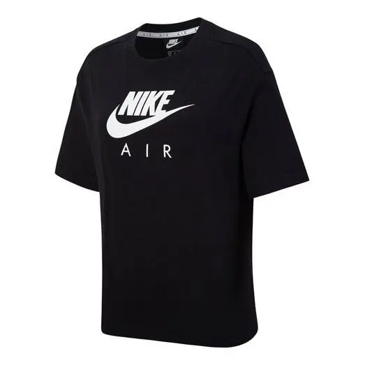 Nike Logo Loose Knit Short Sleeve T-shirt - Black