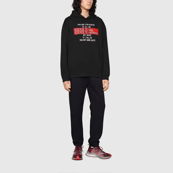 Gucci You Got Good Taste" Hoodie - Black/red