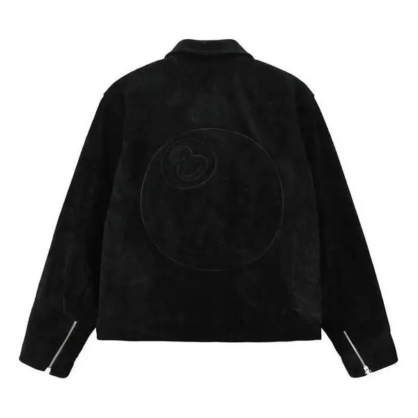 StÜssy 8 Ball Suede Bing Jacket - Black