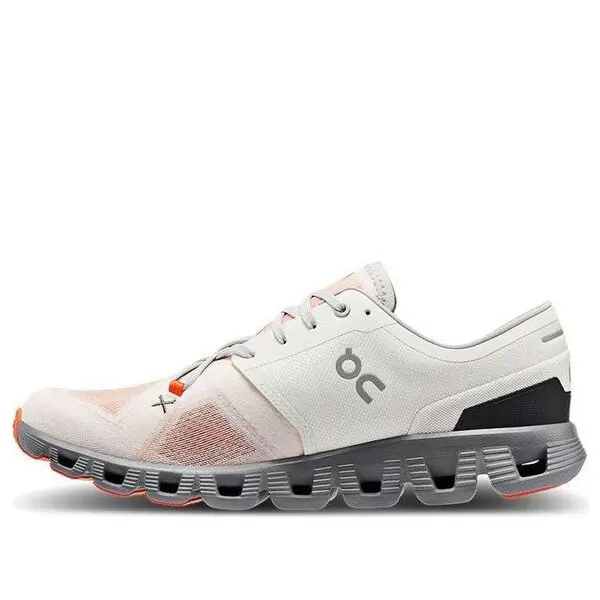 On Cloud X 3 Athletic Sneakers - White/orange
