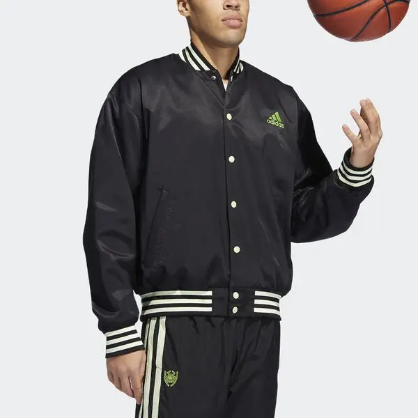Adidas Varsity Jacket With Striped Accents