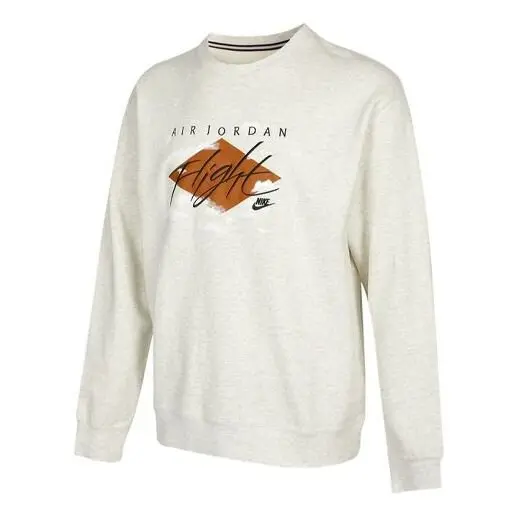 JORDAN Air Logo Alphabet Embroidered Pullover - White