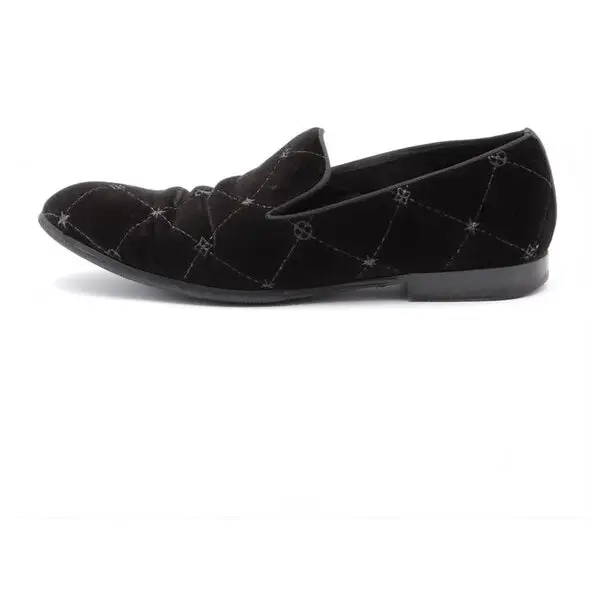 LOUIS VUITTON Auteuil Velvet Loafers - Black/silver