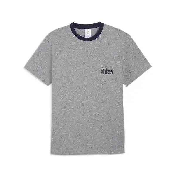 PUMA X Noah Pocket T-shirt 'grey - Grey/black