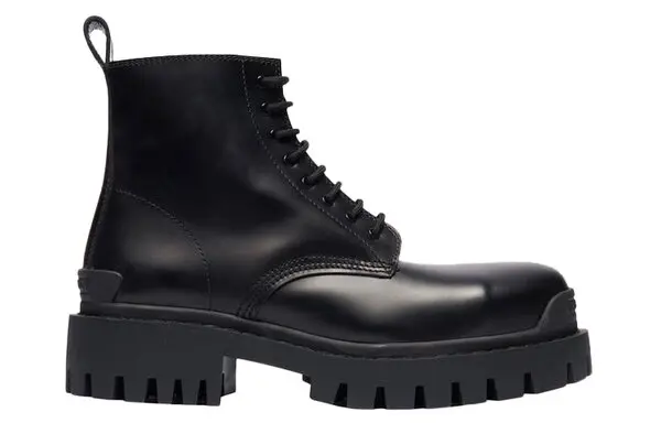Balenciaga Small Cowhide Lace-up Combat Boots