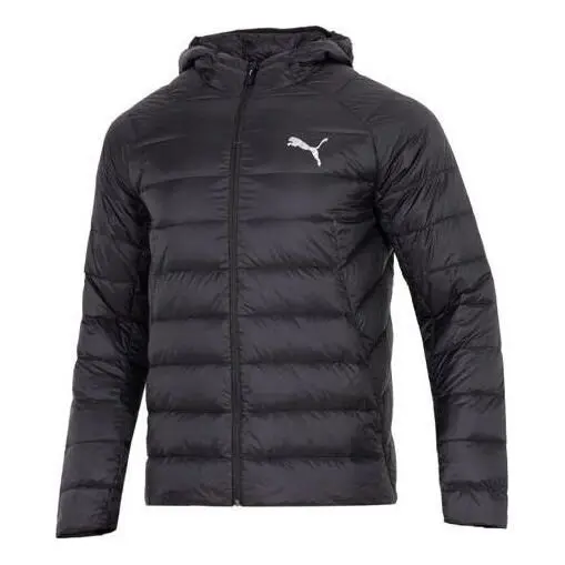 PUMA Padded Down Jacket With Hood - Black